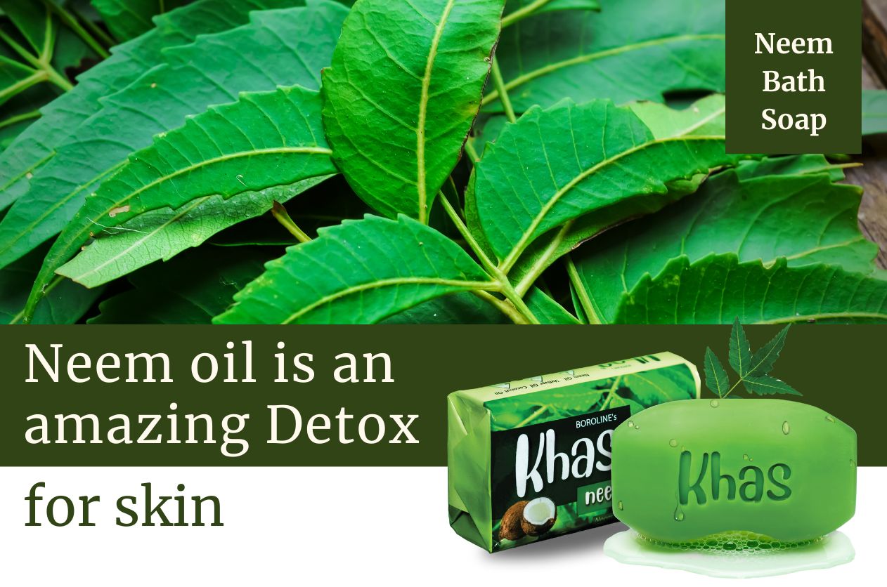 Buy Boroline's Khas Neem Soap with Neem, Vetiver & Coconut oil.